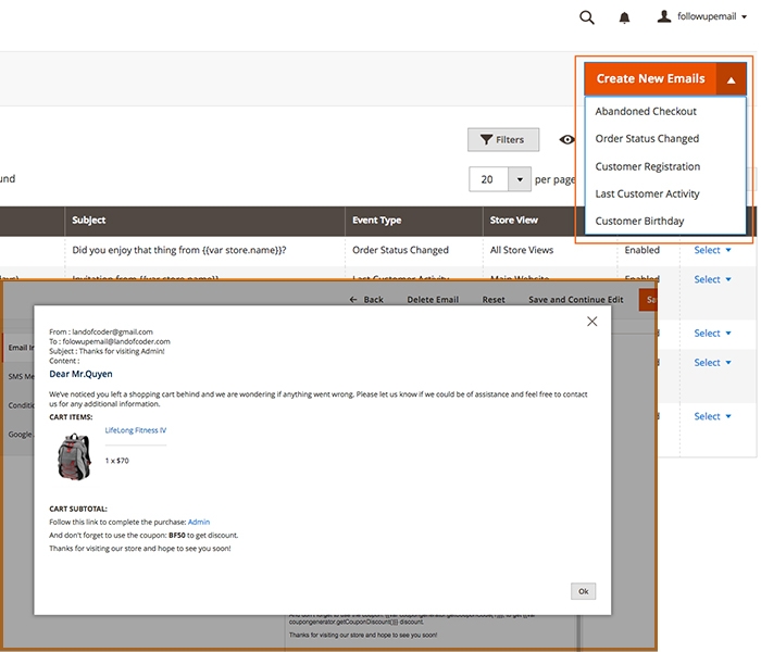 Magento 2 Follow Up Email | Abandoned Cart Recovery Email